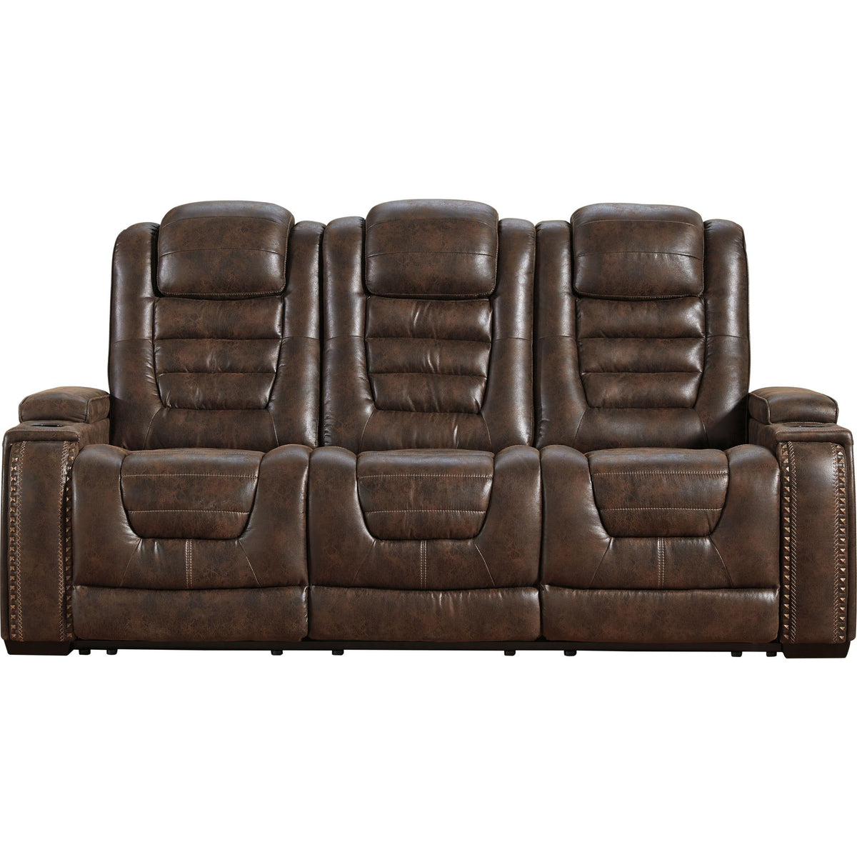 Cave warrior power reclining loveseat with console store