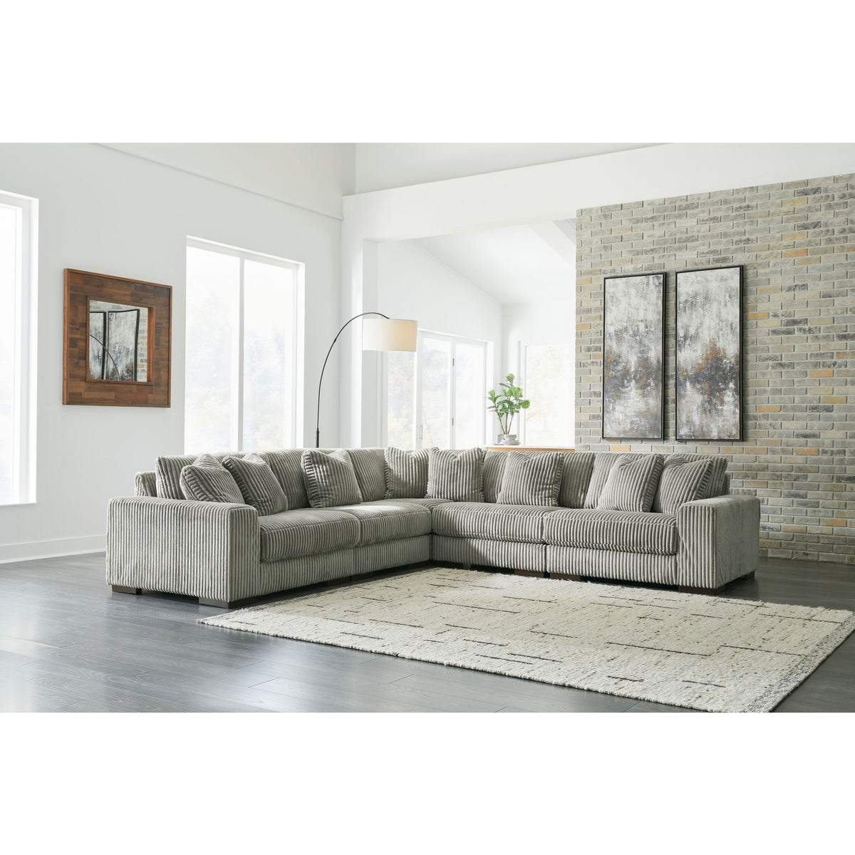 Lindyn 5 Piece Sectional Fog Reversible Lindyn 5 Piece Sectional Ashley Furniture Home Store Cranbrook